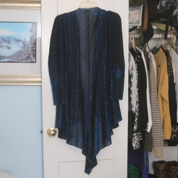 Roe Frost | Jackets & Coats | Vintage Electric Blue Metallic Jacket ...